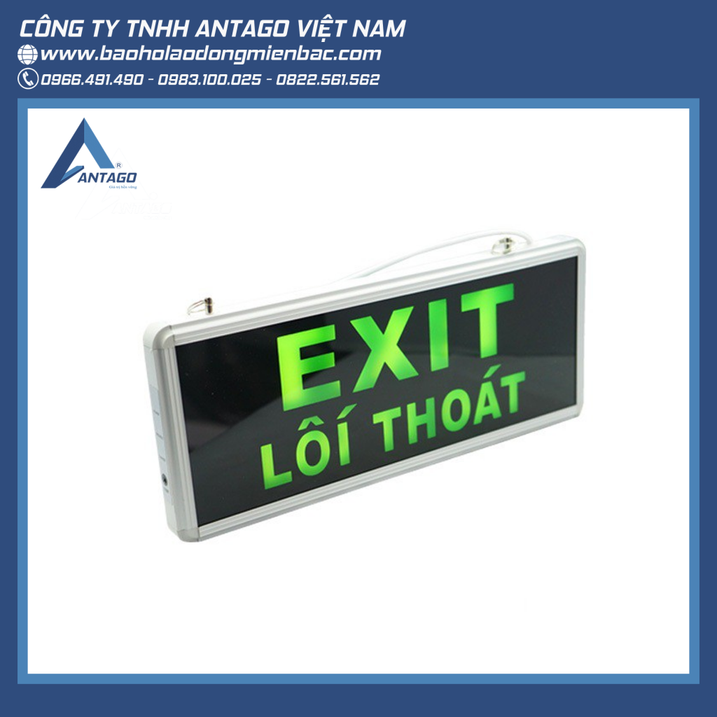 Đèn exit 1 mặt - Bảo hộ lao động Antago